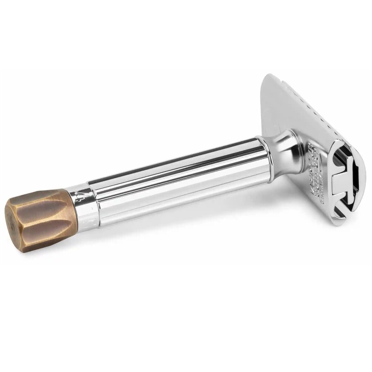 Safety Razor Merkur Progress 500C Antique Brass Adjustable, brass, zinc ...
