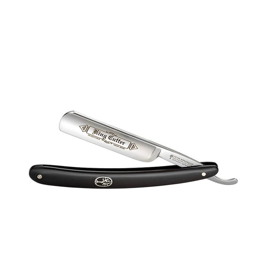 Straight razor Boker King Cutter black Carbon steel, plastic, 5/8 ...